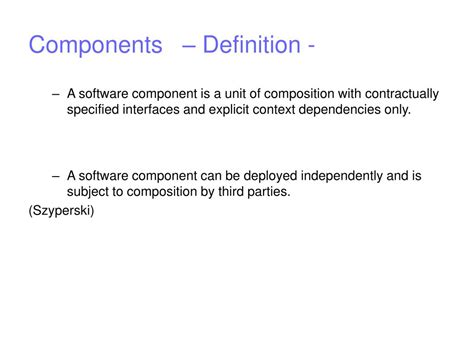 Ppt Cbsd â€“ Component Based Software Development Powerpoint