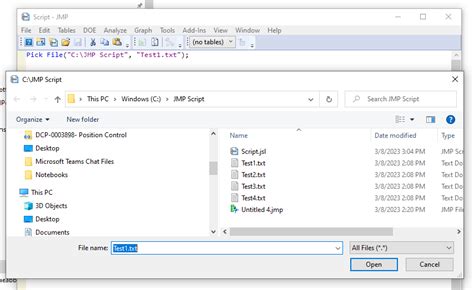 Solved How To Select But Not Open File In A Directory Jmp User Community