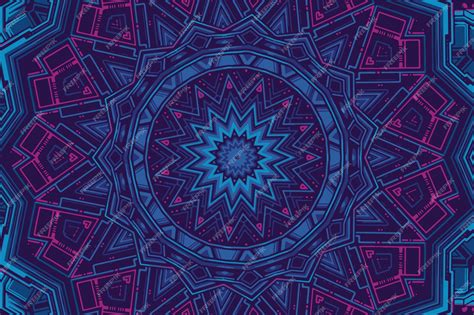 Premium Vector Circular Wave Glow Kaleidoscope Lighting Effect Abstract Background For Your