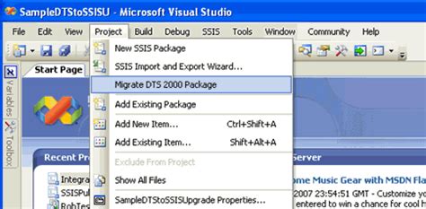 Upgrade SQL Server DTS Packages To Integration Services Packages
