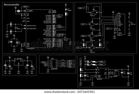 Schematic Diagram Electronic Device Drawing Electrical Stock