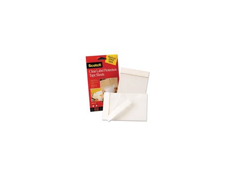 3m 822p Heavyweight 4 X 6 Clear Label Protector Tape Sheets Two 25