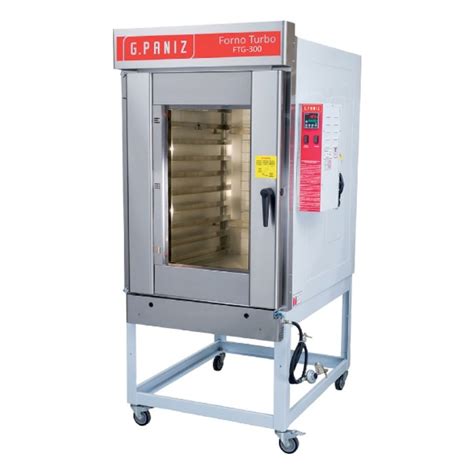Forno Turbo A Gás 10 Esteiras Ftg 300 Acabamento Epoxi 127220v Gpaniz