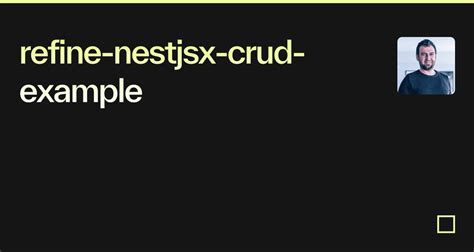 refine nestjsx crud example codesandbox