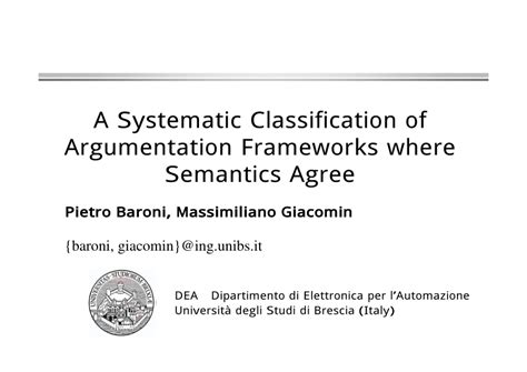 Pdf A Systematic Classification Of Argumentation Frameworks Where Semantics Agree
