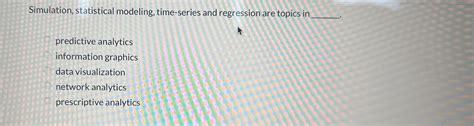Solved Simulation Statistical Modeling Time Series And