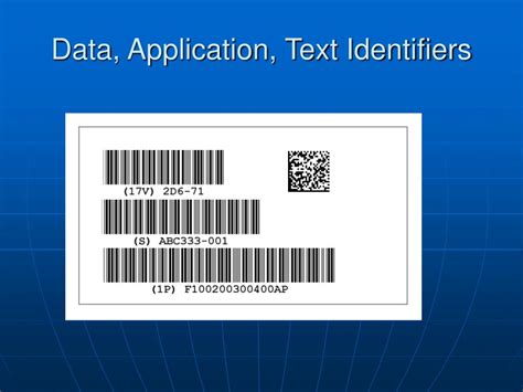 Ppt Small Label Uid Format For Part Tracking Applications Powerpoint