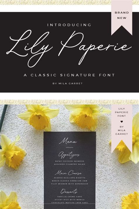 Lily Paperie Signature Logo Script Leasted Graphics Template Resources
