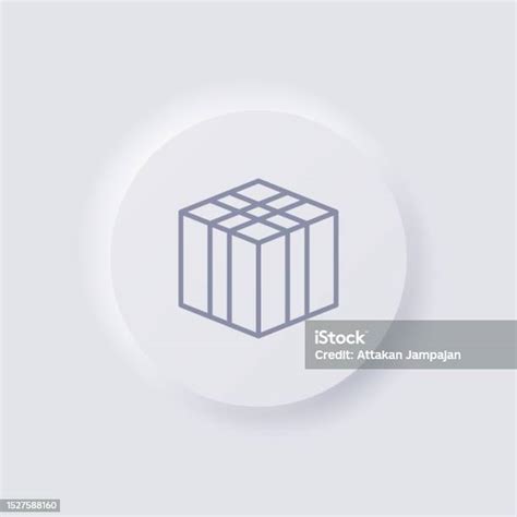상자 아이콘 웹 디자인 응용 프로그램 Ui 등을 위한 흰색 Neumorphism 소프트 Ui 디자인 버튼 벡터 3차원 형태에 대한 스톡 벡터 아트 및 기타 이미지 Istock