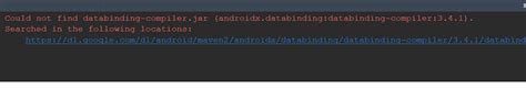 Android Error Could Not Find Databinding Compiler Jar Stack Overflow