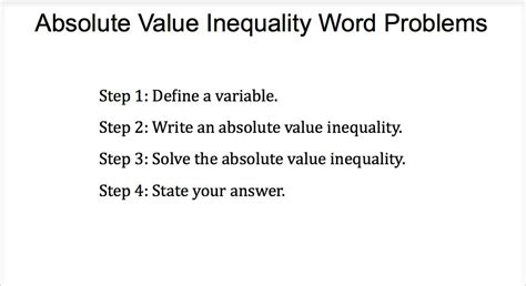 Absolute Value Inequality Word Problems