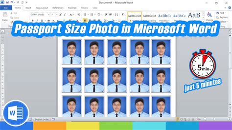 How To Make Printable Passport Size Photo In Microsoft Office Word