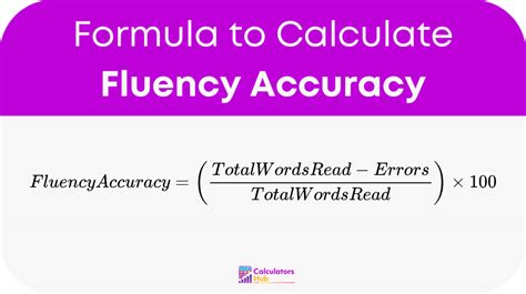 Fluency Accuracy Calculator