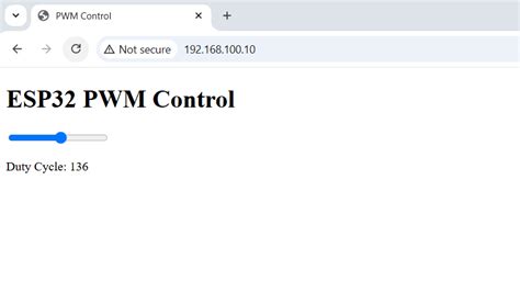 esp32 webserver pwm control control brightness of an led using a