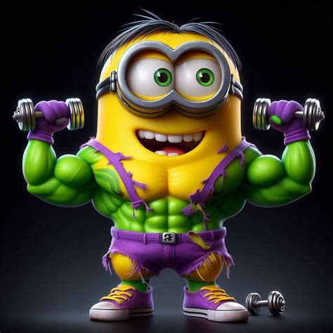 Minion Dressed Up As The Hulk 💪 In 2024 Minion Art Cute Minions Film Minion