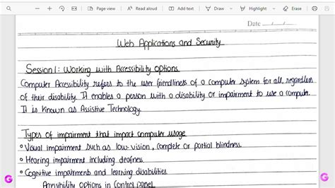Web Applications And Security Notes Class 10 Notesncert Youtube