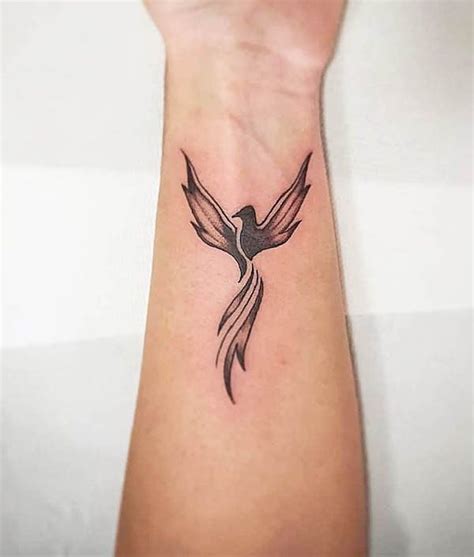 Small Unique Phoenix Bird Tattoo