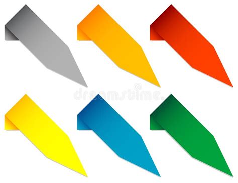 Set Of Angled Pointers Stock Vector Illustration Of Pointer 55084773