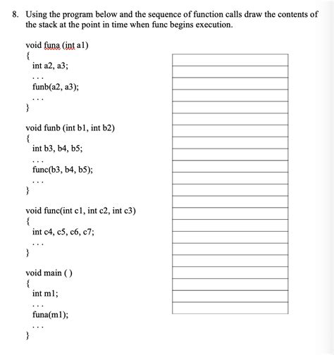 Solved 8 Using The Program Below And The Sequence Of