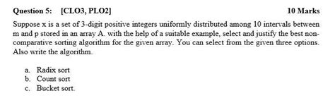 solved question 5 [clo3 plo2] 10 marks suppose x is a set