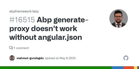Abp Generate Proxy Doesnt Work Without Angularjson · Issue 16515