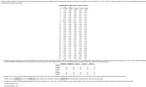 solved microsoft excel to calculate your answers