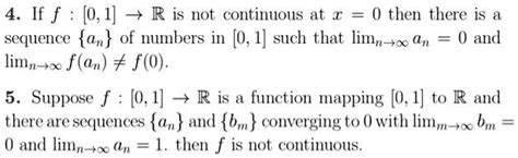 solved 4 if f [0 1] r is not continuous at € 0 then there is