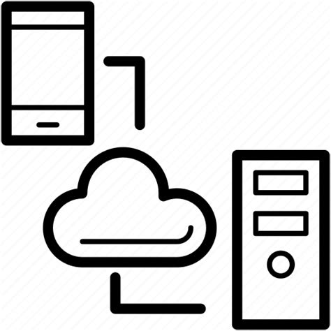 Cloud Computing Connection Network Storage Technology Icon