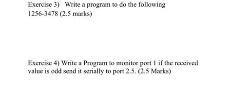 Solved Exercise 3 Write A Program To Do The Following
