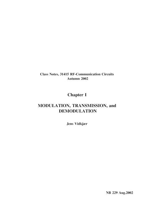 PDF Modulation Transmission And Demodulation DOKUMEN TIPS