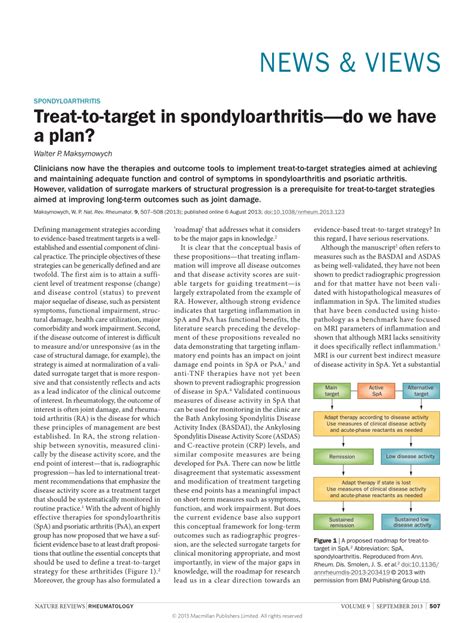 pdf spondyloarthritis treat to target in spondyloarthritis do we
