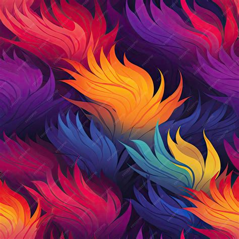Premium Ai Image Colorful Animated Design With Vibrant Flames And
