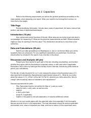 Exploring Capacitors Data Analysis Error Evaluation In Lab Course Hero