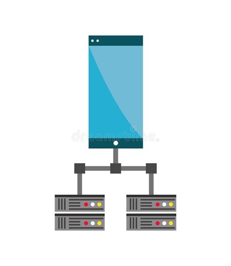 Database Illustration Of Phone Servers Stock Vector Illustration Of Management Relationships
