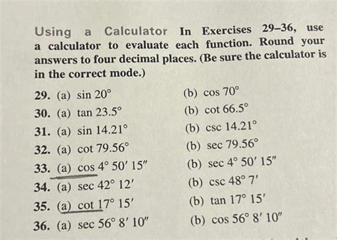 Solved Using A Calculator In Exercises 29 36 Use A