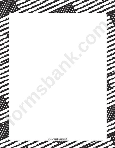 Black And White American Flag Printable Pdf Download