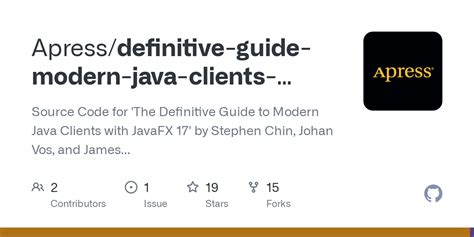 GitHub Apress Definitive Guide Modern Java Clients Javafx17 Source