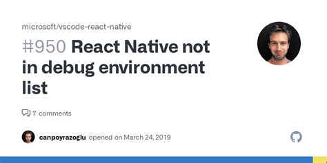 React Native Not In Debug Environment List Issue Microsoft Vscode React Native GitHub