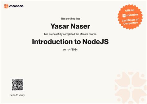 Yasar Naser On Linkedin Nodejs React Databases Webdevelopment Certification Manara