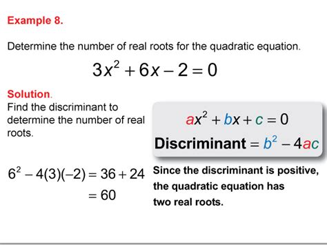 Student Tutorial Using The Discriminant Media4math
