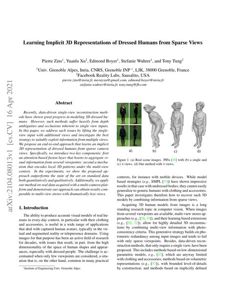 Pdf Learning Implicit 3d Representations Of Dressed Humans From