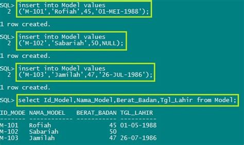 Moezi Blog Membuat Table Model Pada Sqlplus