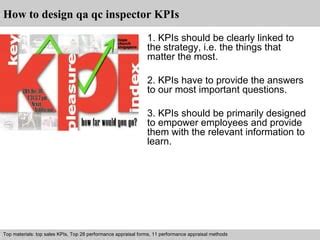 Qa Qc Inspector Kpi PPT