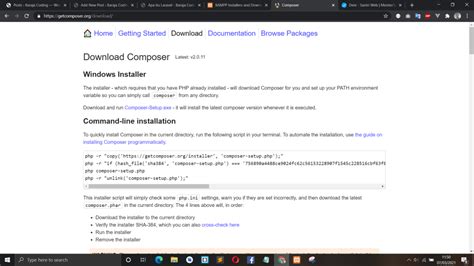 Tutorial Install Composer Di Windows 10 Baraja Coding