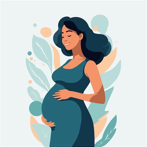 Беременная женщина Премиум Ai сгенерированный вектор