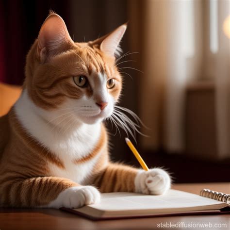 The Crying Homework Doing Cat Stable Diffusion Online