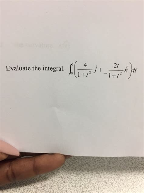 Solved Evaluate The Integral Integral 1 0 4 1 T 2 J
