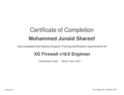Mohammed Junaid Shareef On Linkedin Sophos Xgfirewall