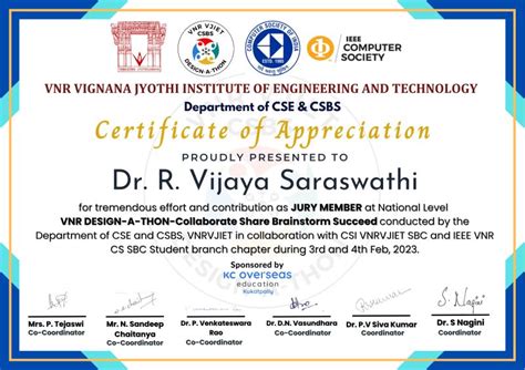 Privileged To Be Part Of Vnr Design A Thon As A Jury Member Dr