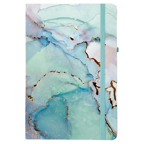 Fancy Diary Marble Style Green 14cmx9cm